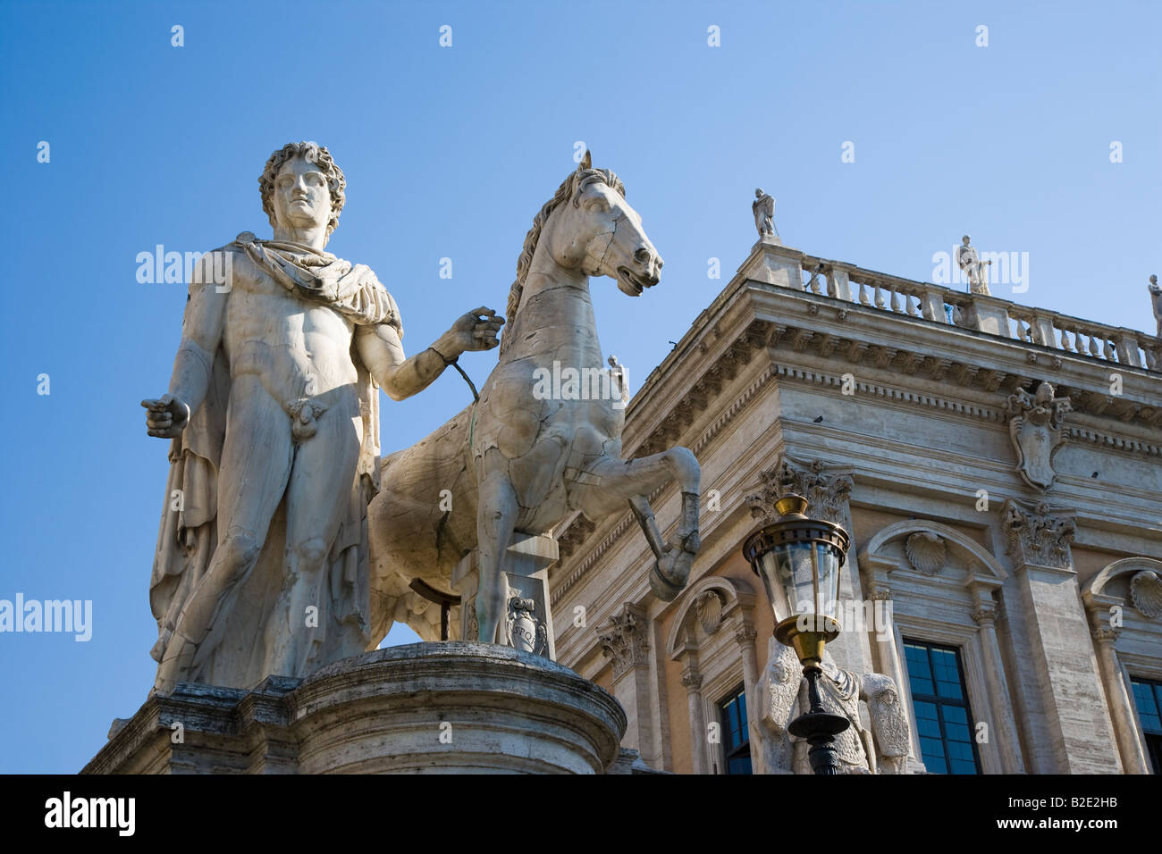 Dioscuri statue Capitoline Hill Rome Lazio Italy Stock Photo - Alamy