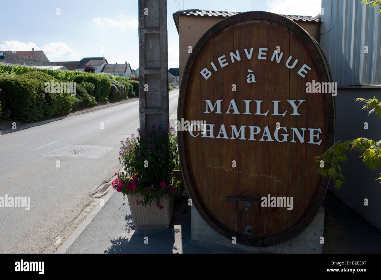 mailly champagne sign montagne de reims france Stock Photo - Alamy