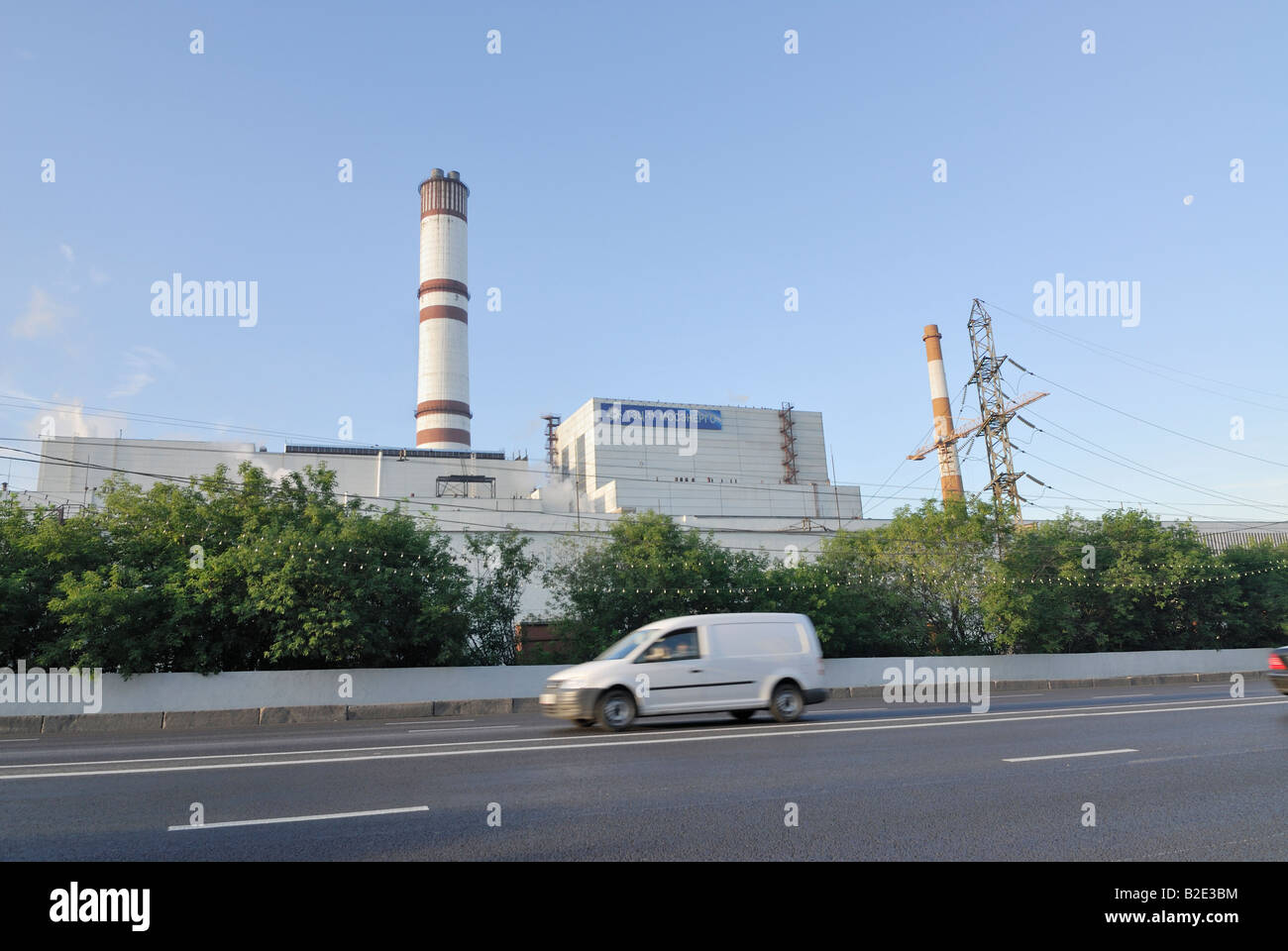 A view of the Moscow power plant Russia Stock Photo - Alamy