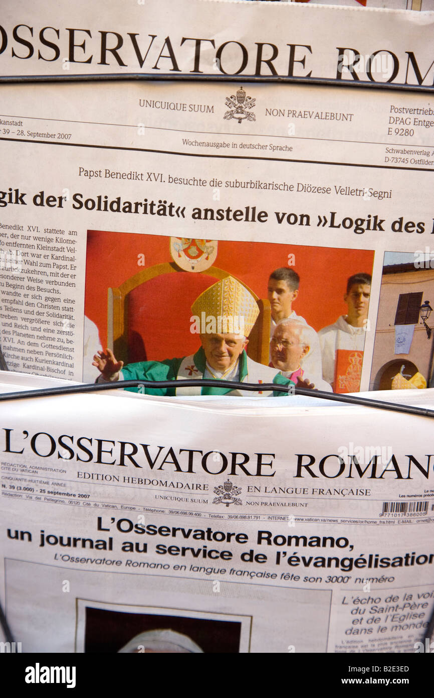 Catholic newspapers featuring Pope Benedict St Peter s Vatican City ...