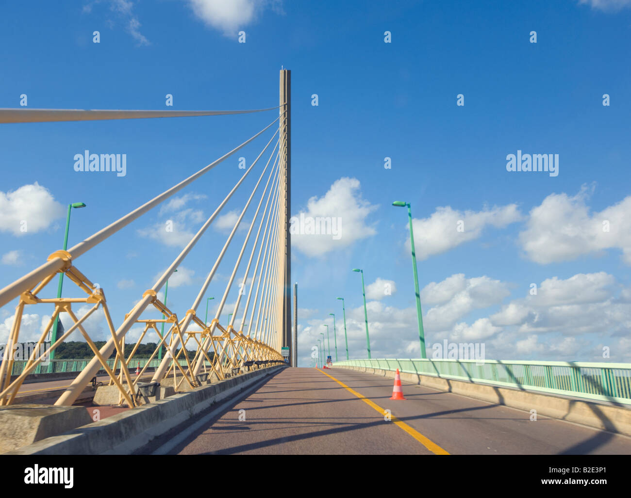 Driving over Pont de Brotonne Normandy France Stock Photo - Alamy