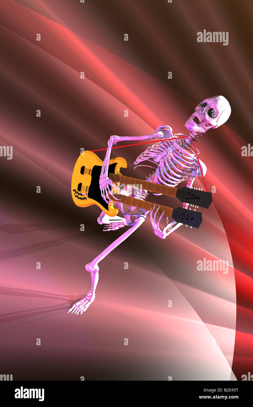 Skeleton guitarist hi-res stock photography and images - Alamy