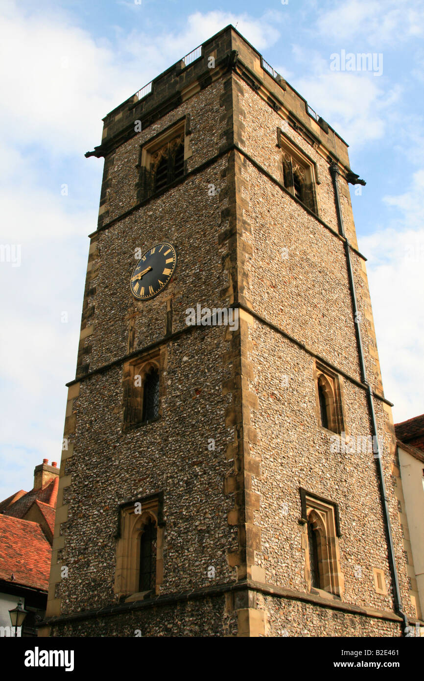 15th century clock tower St Albans town centre high street ...