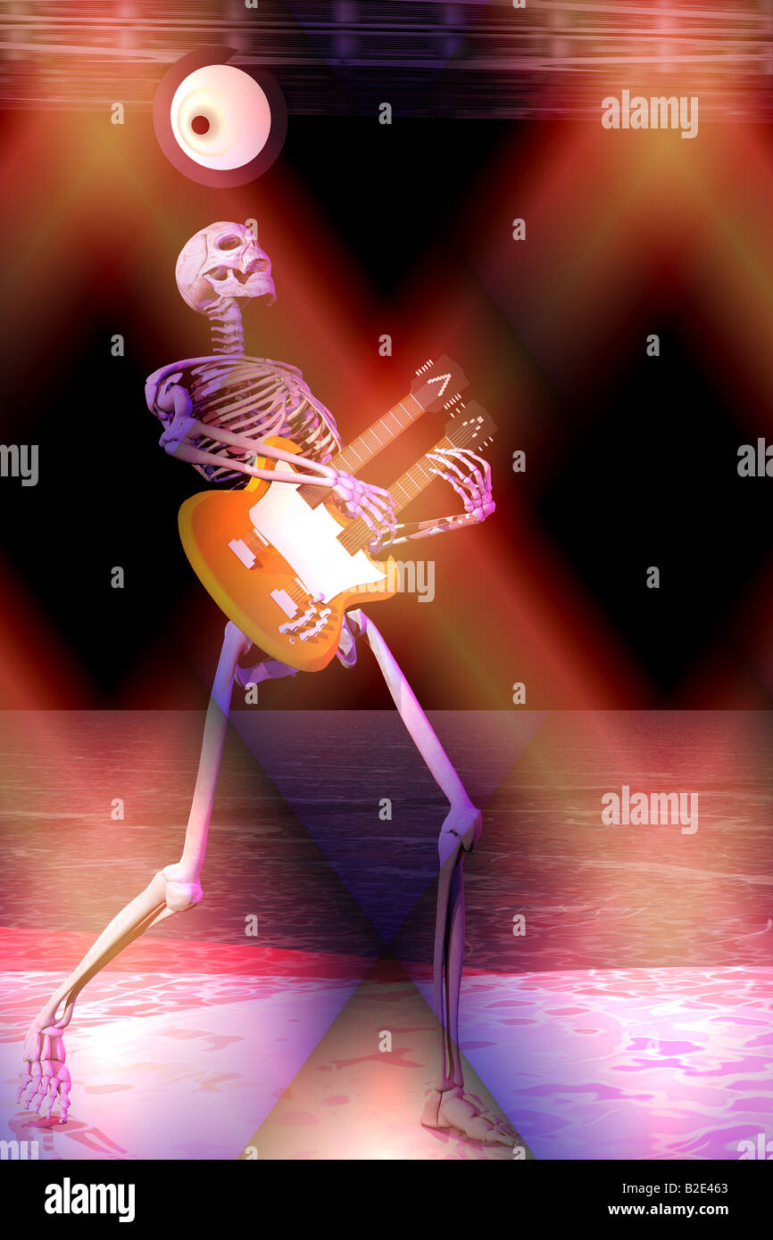 Skeleton playing guitar hi-res stock photography and images - Alamy
