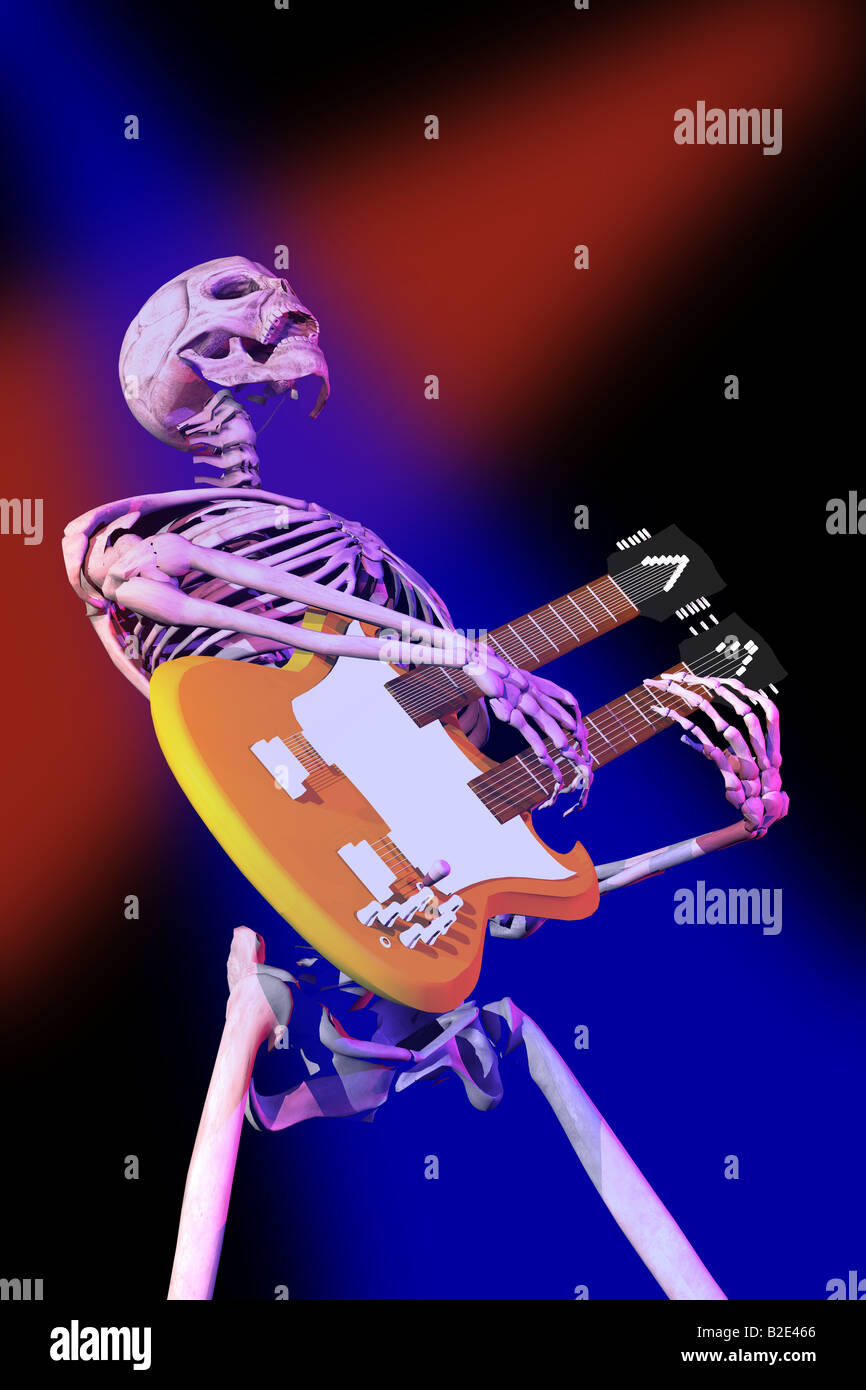 Skeleton guitarist hi-res stock photography and images - Alamy