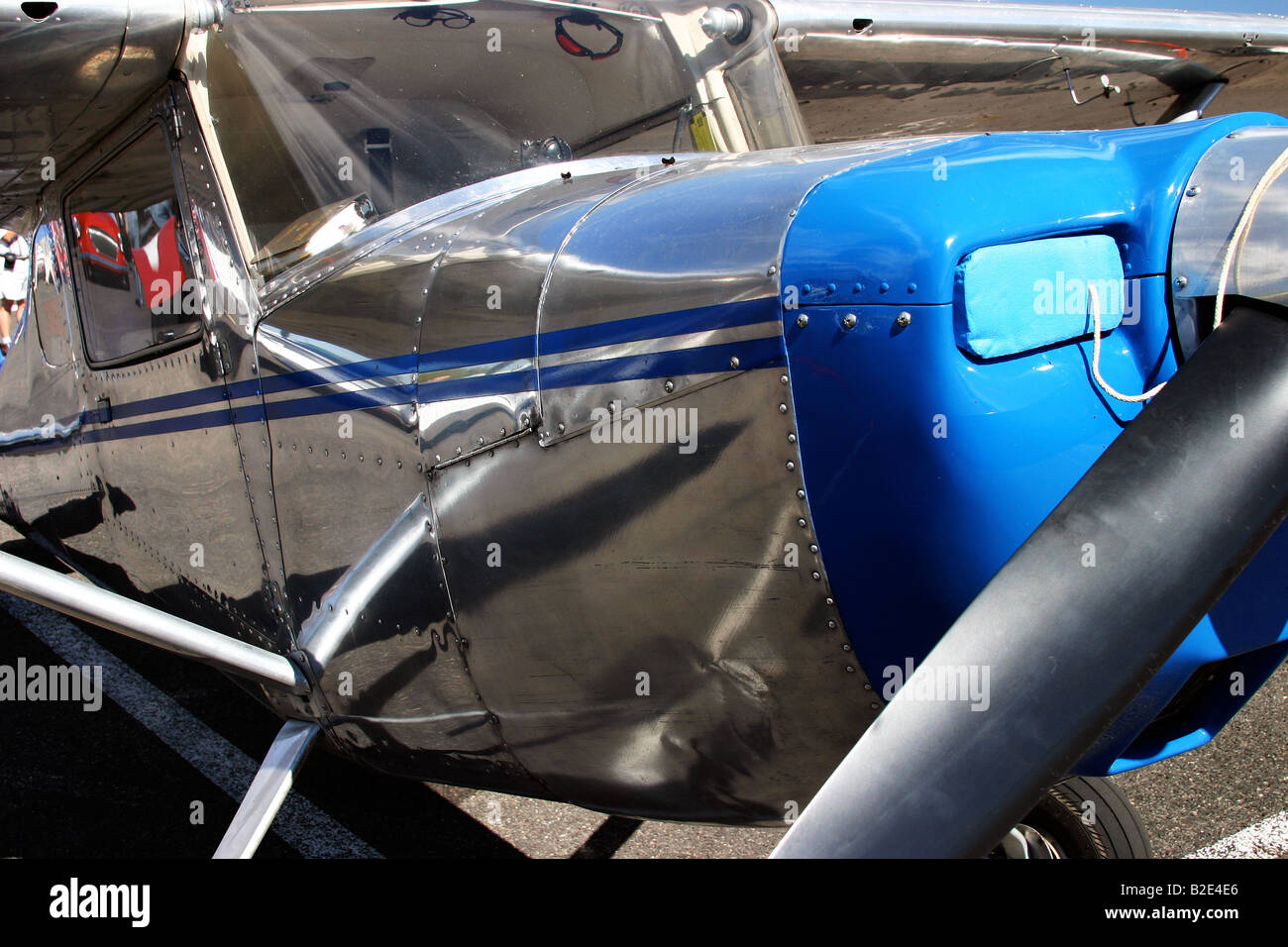 small airplane, aluminum body Stock Photo - Alamy