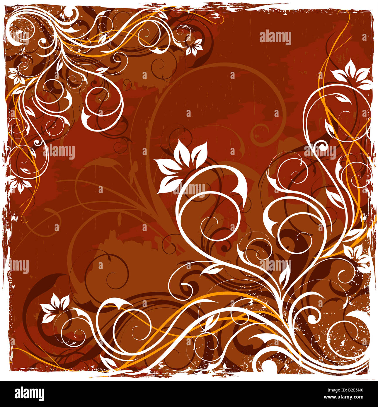illustration drawing of floral background Stock Photo - Alamy