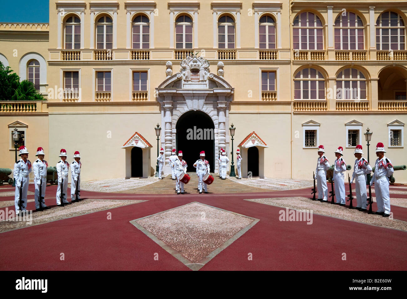 CHANGING OF THE GUARDS PALACE OF THE PRINCE OF MONACO Stock Photo - Alamy