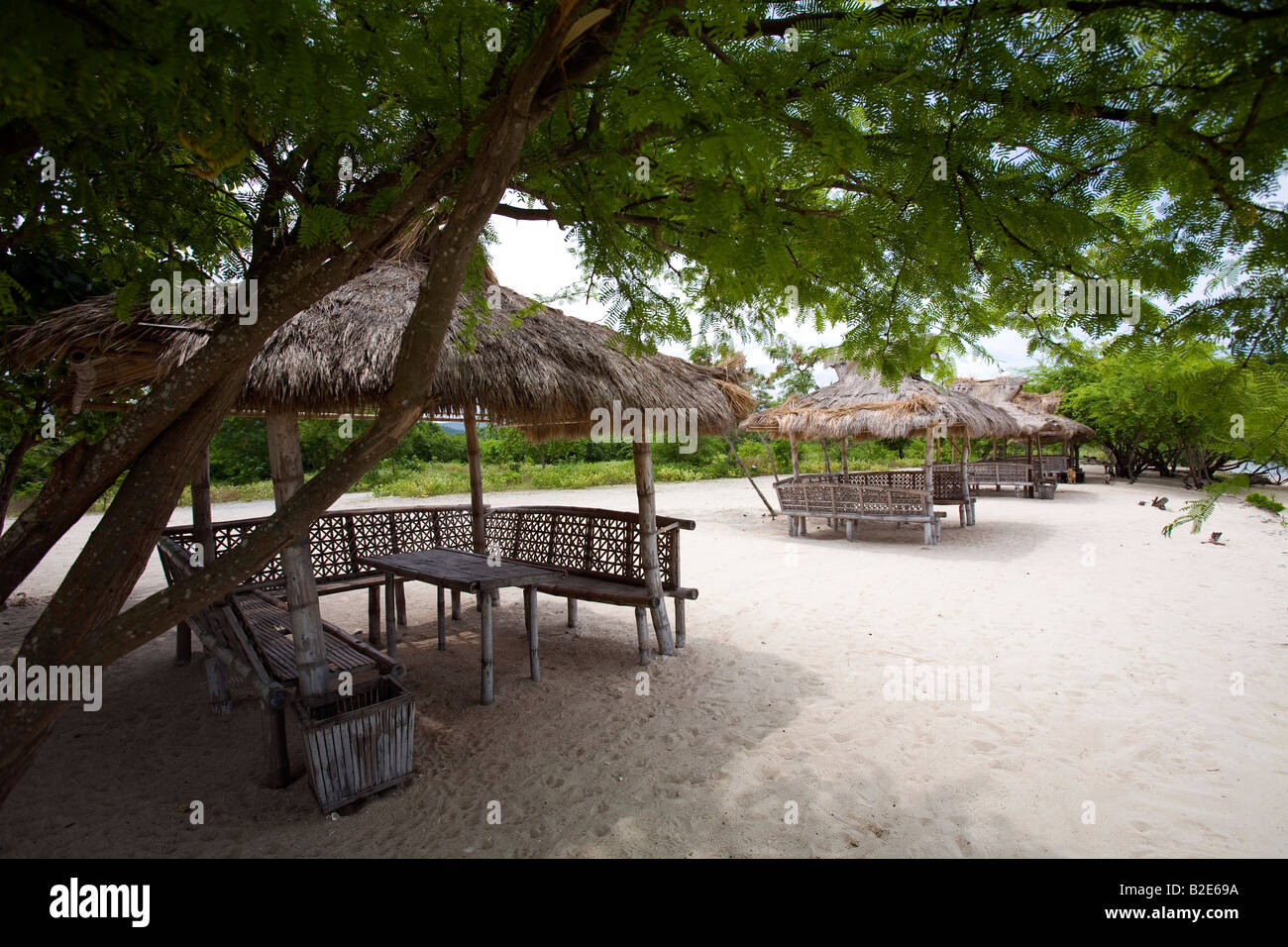 Guest huts along Buktot Beach near Mansalay, Oriental Mindoro ...