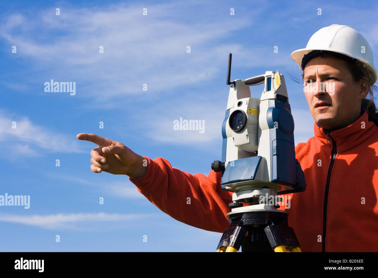 Land Surveyor in the field Stock Photo - Alamy