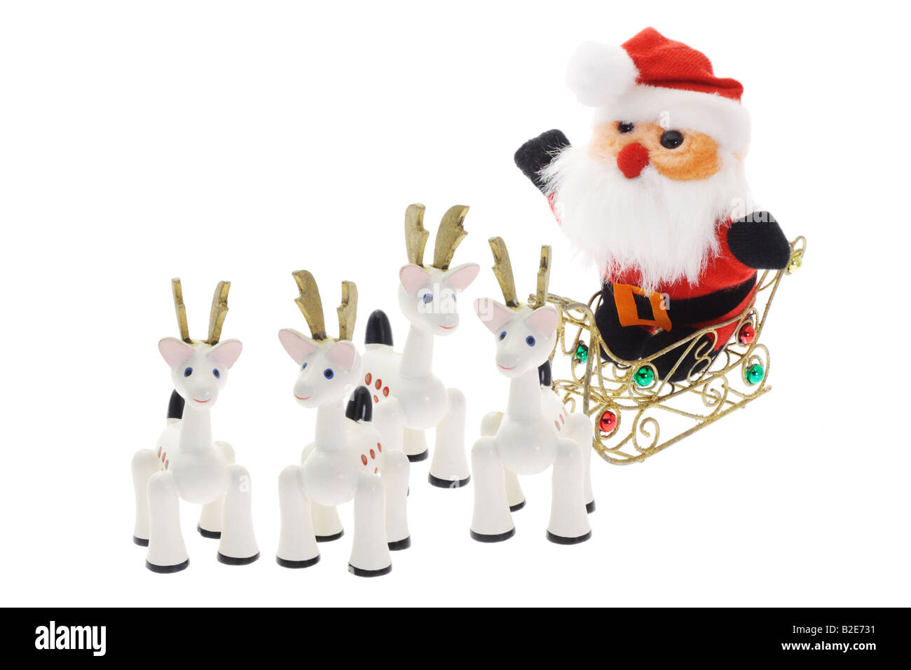 Santa claus riding on sleigh hi-res stock photography and images - Alamy