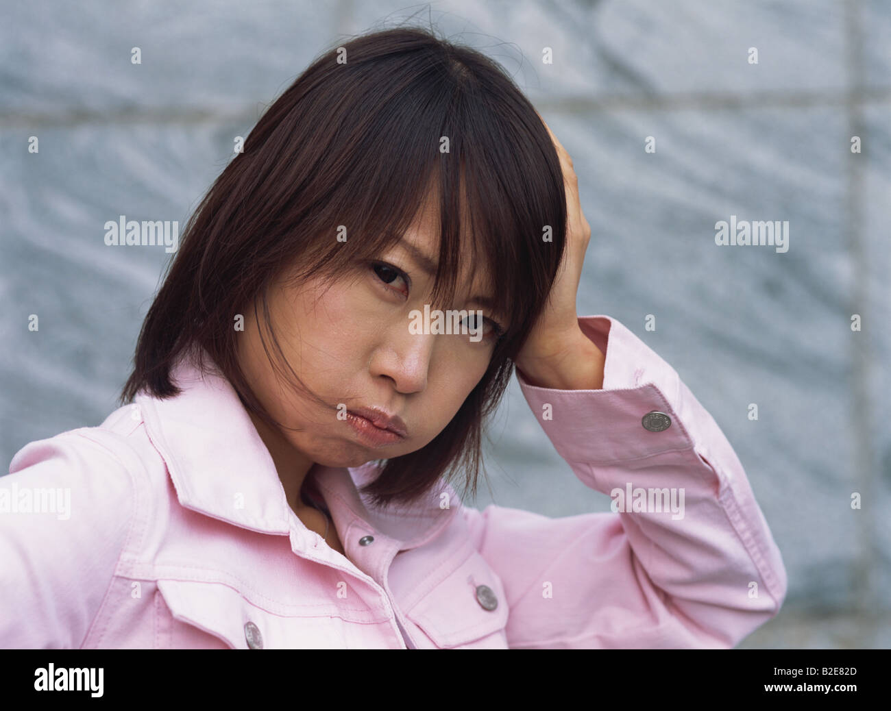 Woman cheeks puffing up hi-res stock photography and images - Alamy