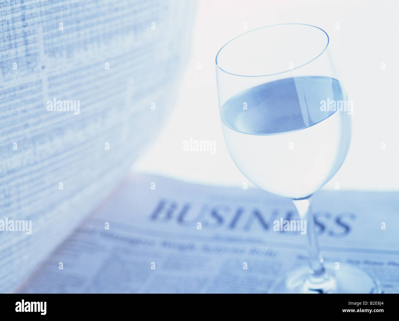 Still life with glass and newspaper hi-res stock photography and images ...