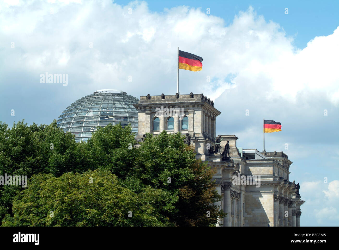 German flags on parliament building, Berlin, Germany Stock Photo - Alamy
