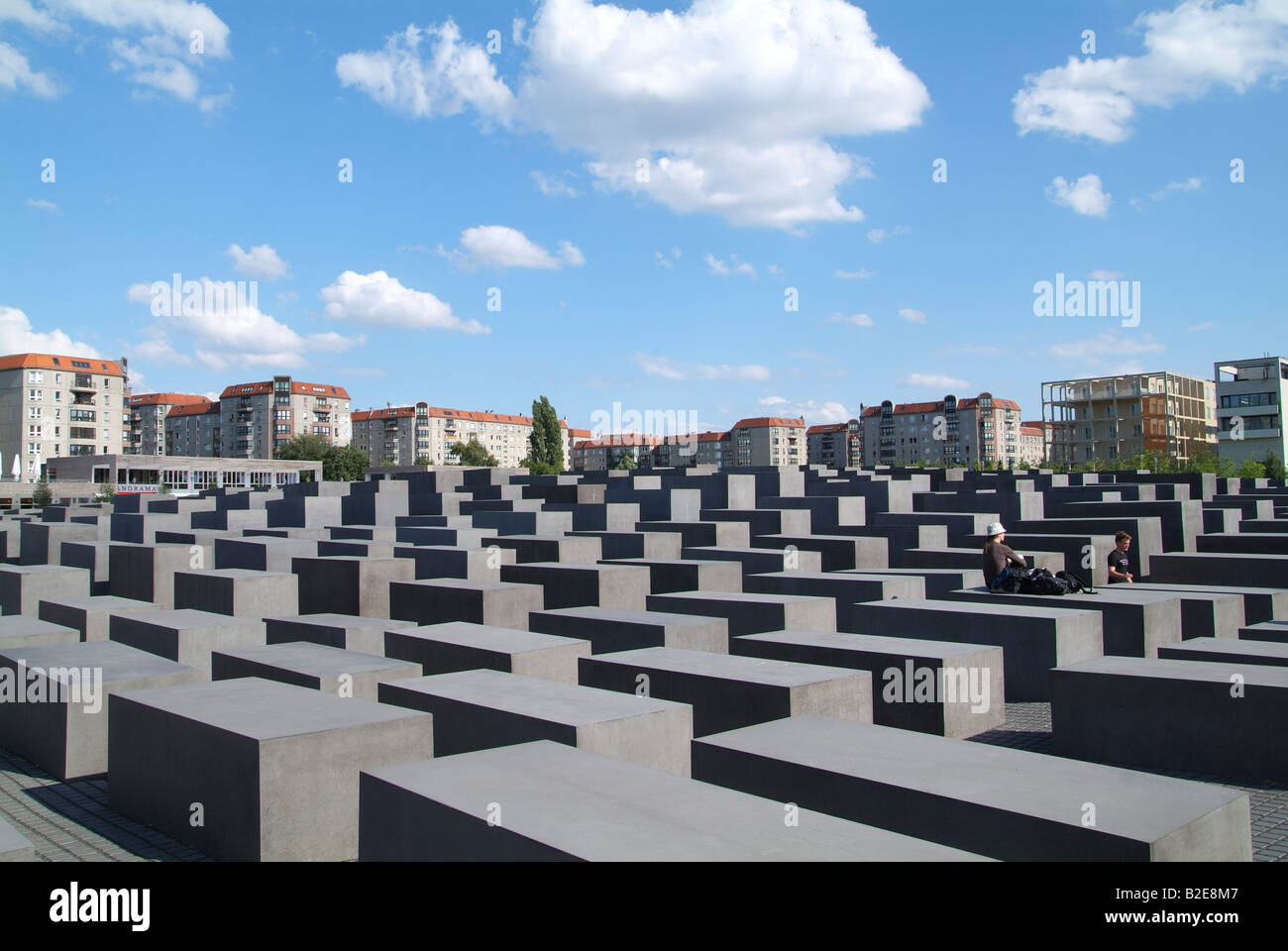Concrete slabs at memorial Holocaust Memorial Berlin Germany Stock ...