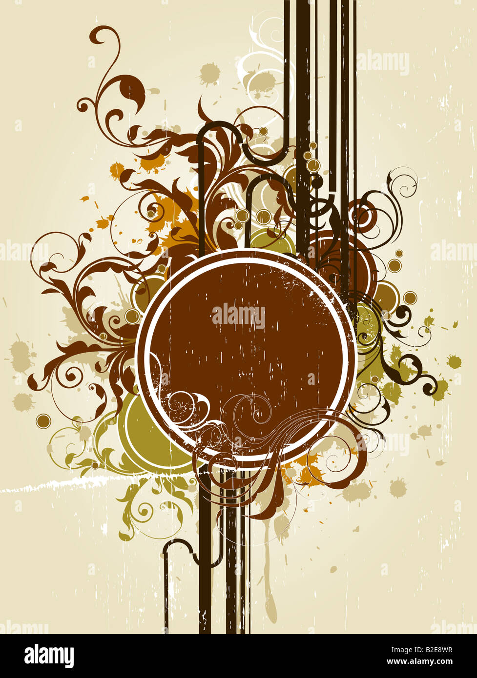illustration drawing of floral background Stock Photo - Alamy