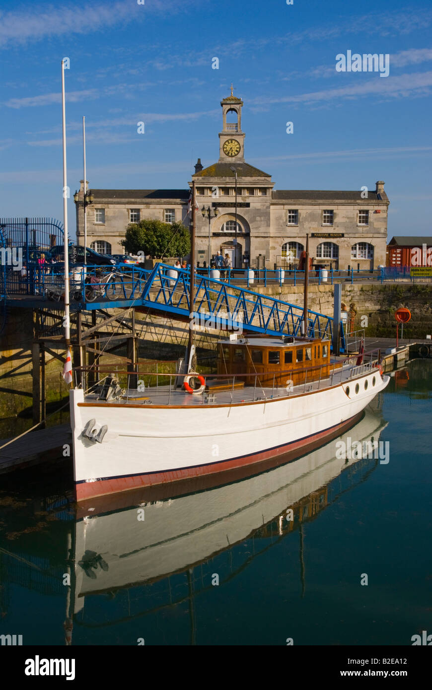 Boat at harbor Kent England Stock Photo - Alamy