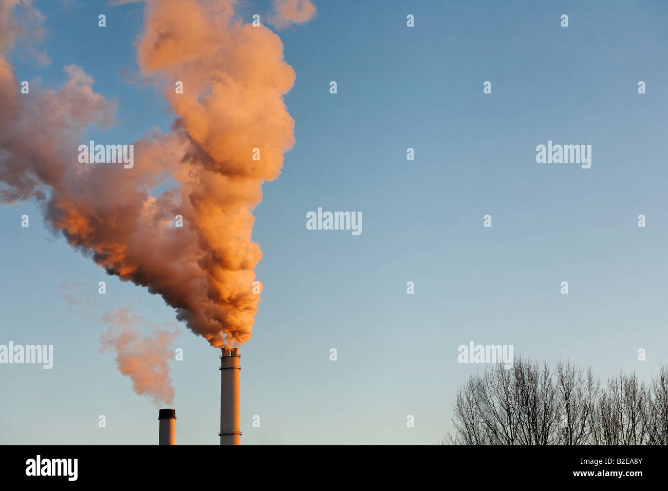 Smoke emitting from chimney Stock Photo - Alamy