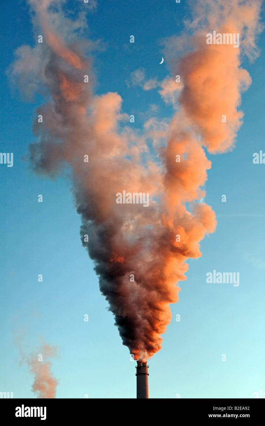 Smoke emitting from chimney Stock Photo - Alamy