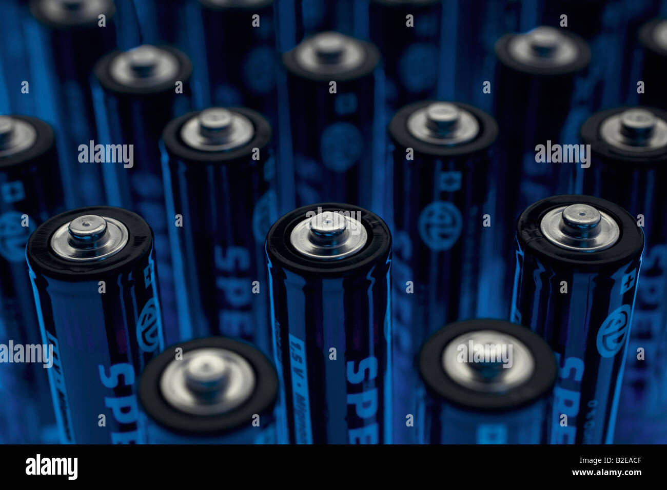 High angle view of batteries Stock Photo - Alamy