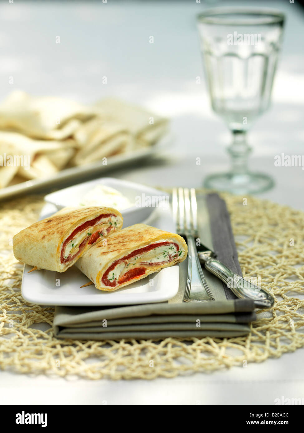Close-up of slices of sprig roll on plate Stock Photo - Alamy