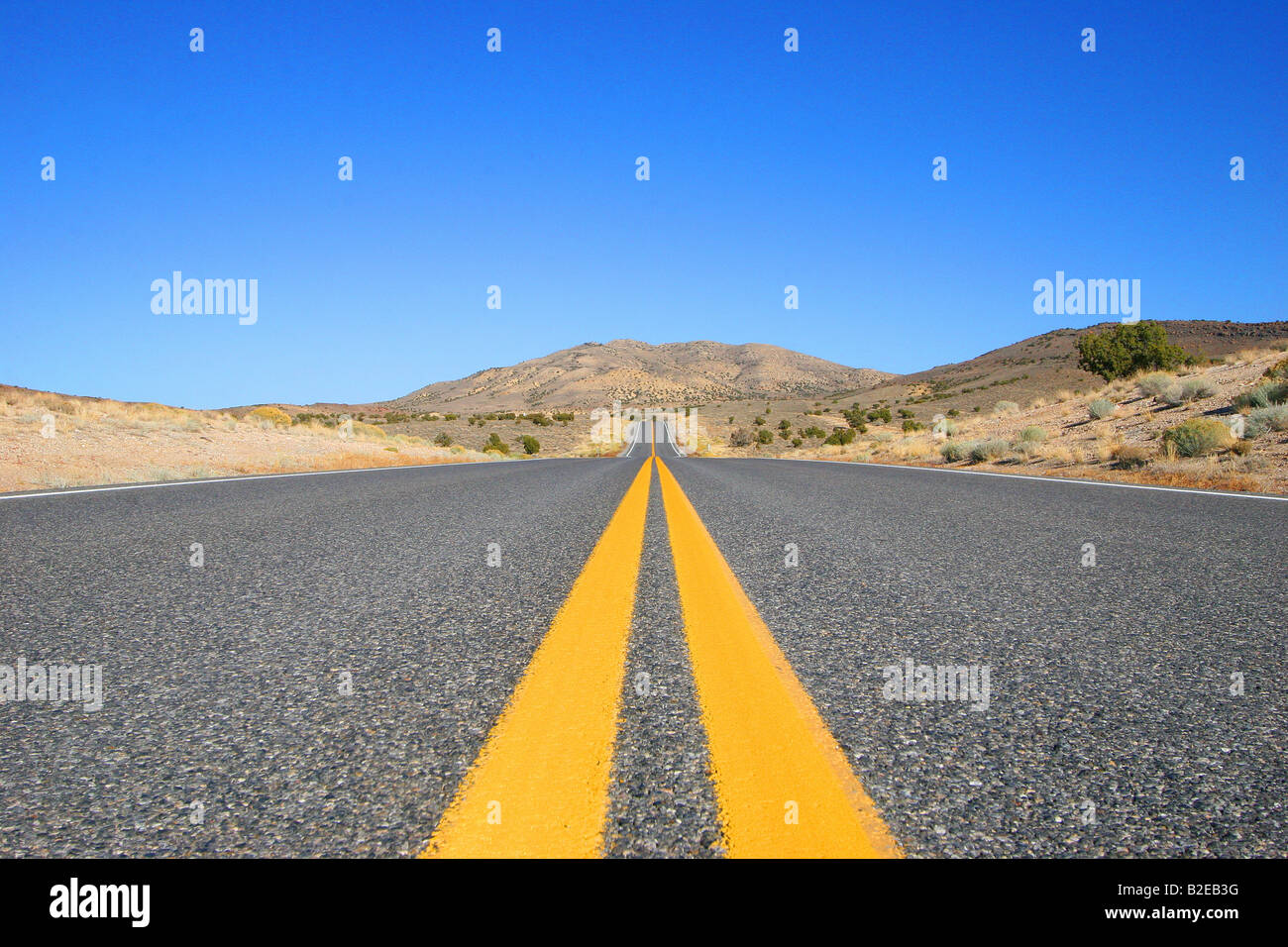 Road running through landscape, Nevada, USA Stock Photo - Alamy