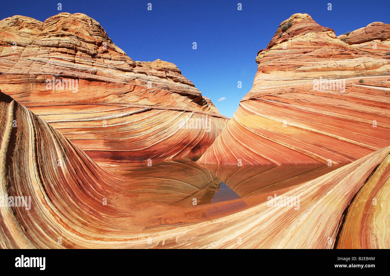 Rock formations on landscape, Coyote Buttes, Arizona, USA Stock Photo ...