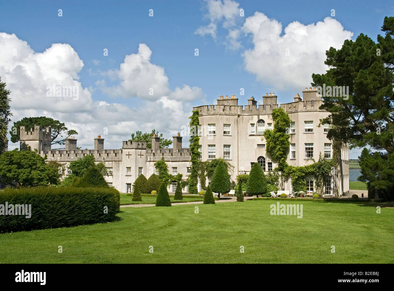 Facade of castle, Glin Castle, Limerick, County Limerick, Munster ...