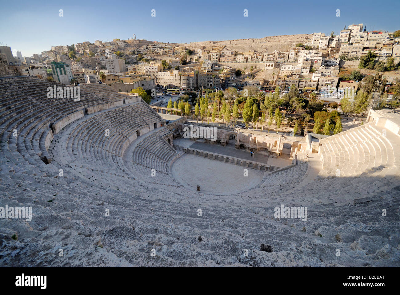 Aerial view of Roman Theater, Amman, Jordan Stock Photo - Alamy