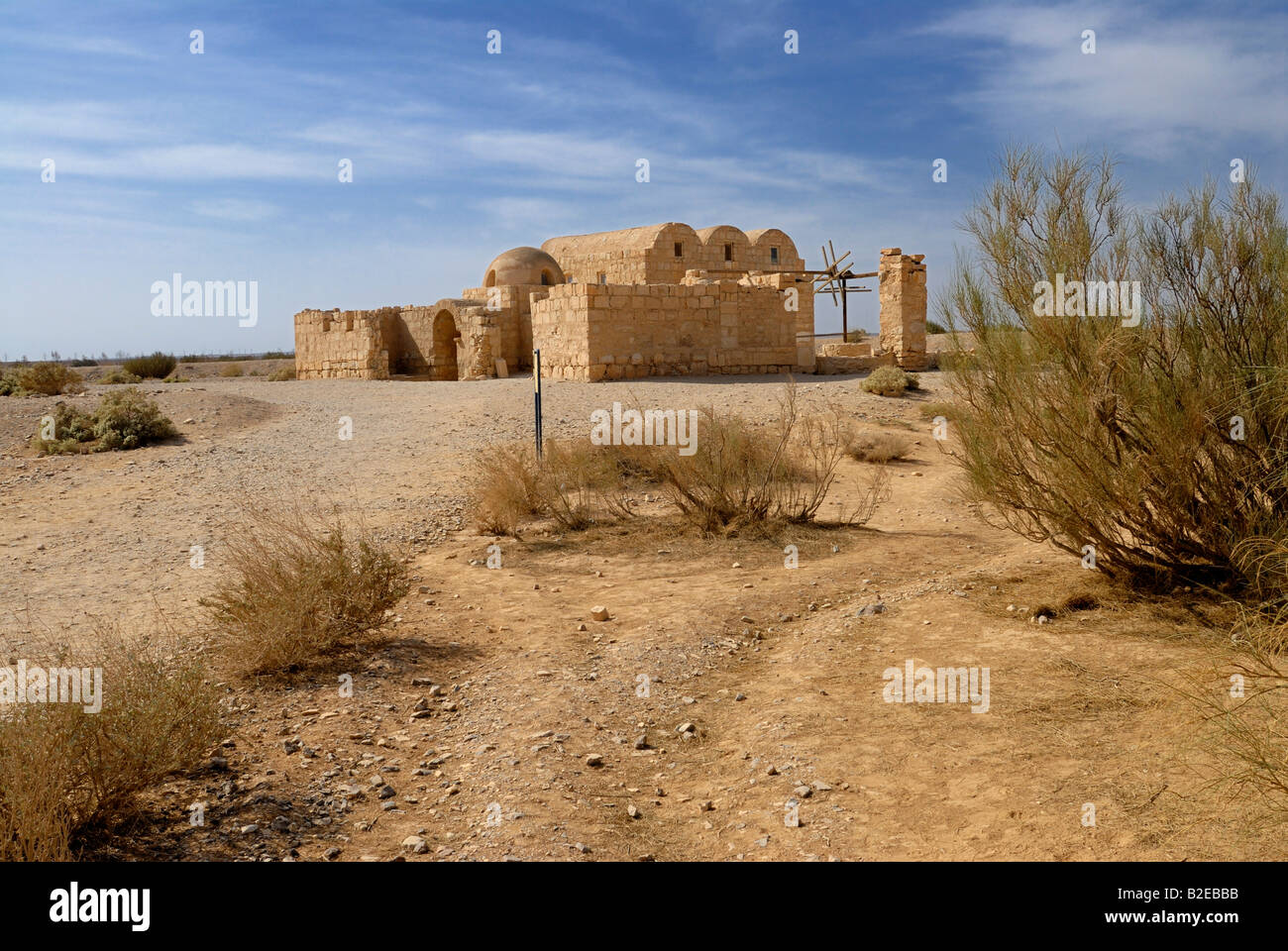 Castle in desert, Jordan Stock Photo - Alamy