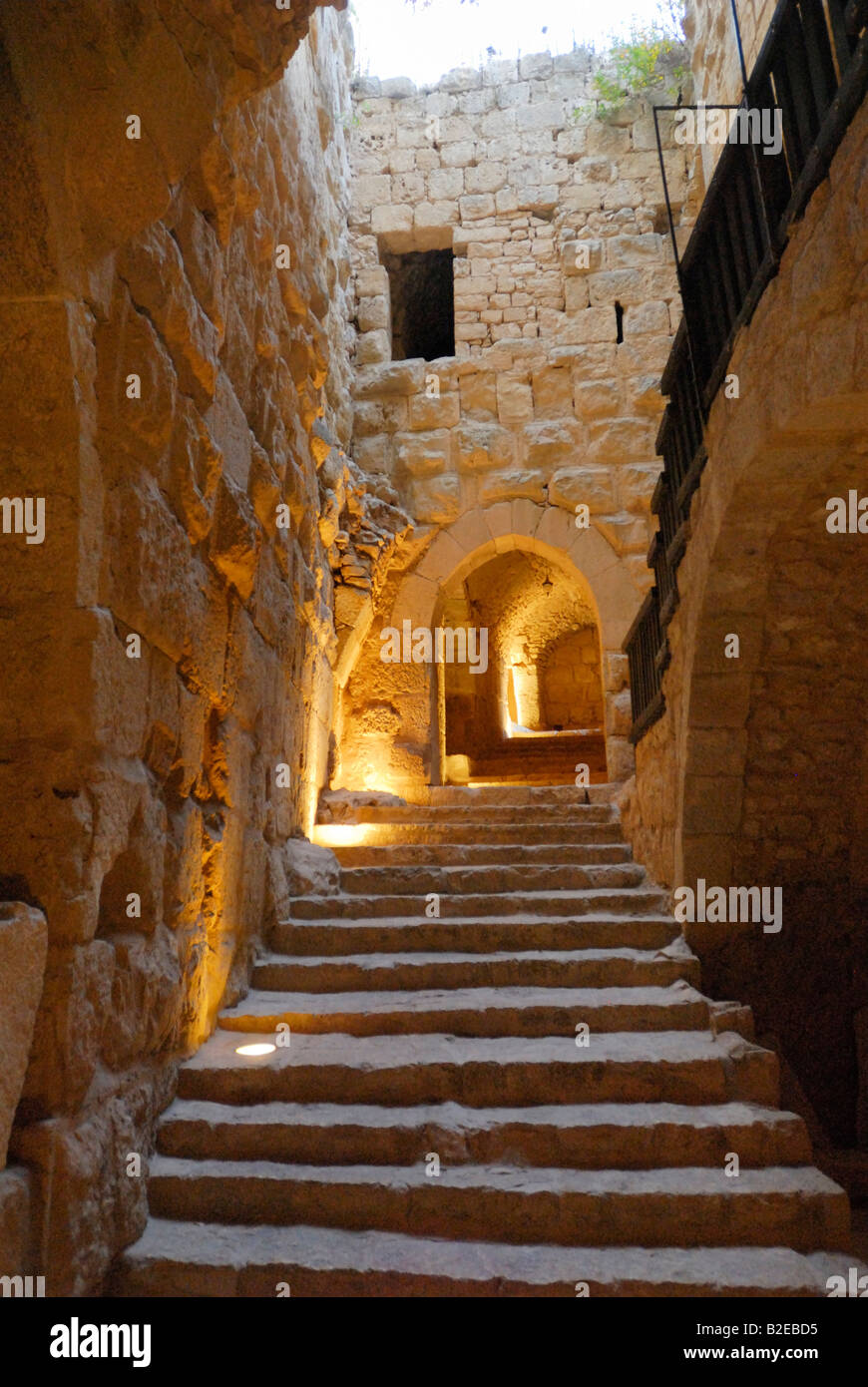 Old ruins of castle, Ajlun Castle, Ajlun, Jarash, Jordan Stock Photo ...