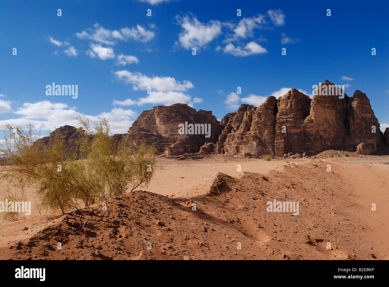 Rock formations on landscape, Wadi Rum, Jordan Stock Photo - Alamy