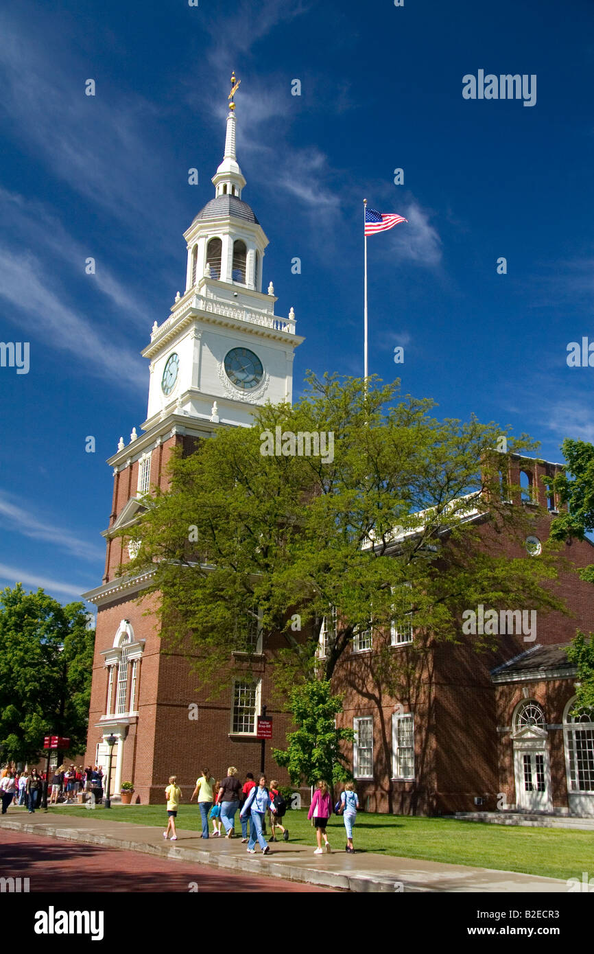 Clock tower and Independence Hall replica at the Henry Ford Museum in ...