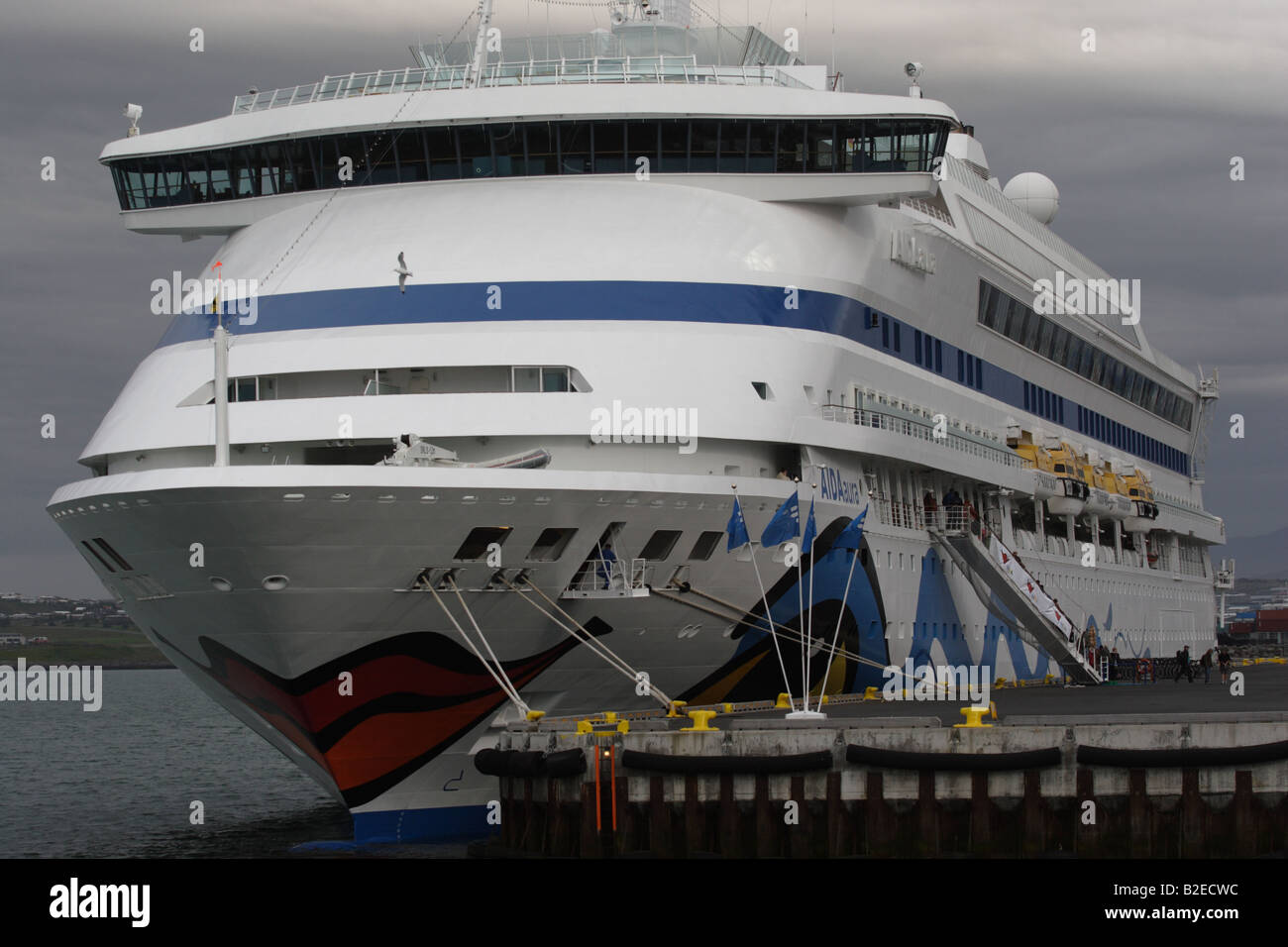 German cruiser ship Aida in Reykjavik port, Iceland Stock Photo - Alamy