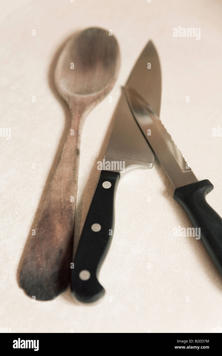 Two knives and a spoon hi-res stock photography and images - Alamy