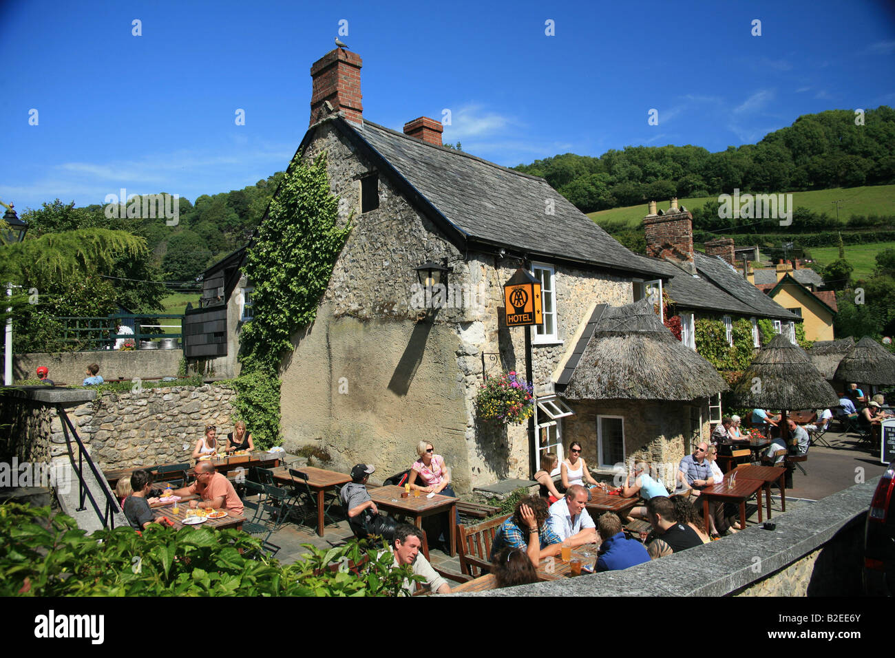 The Mason Arms Branscombe Devon England Stock Photo - Alamy