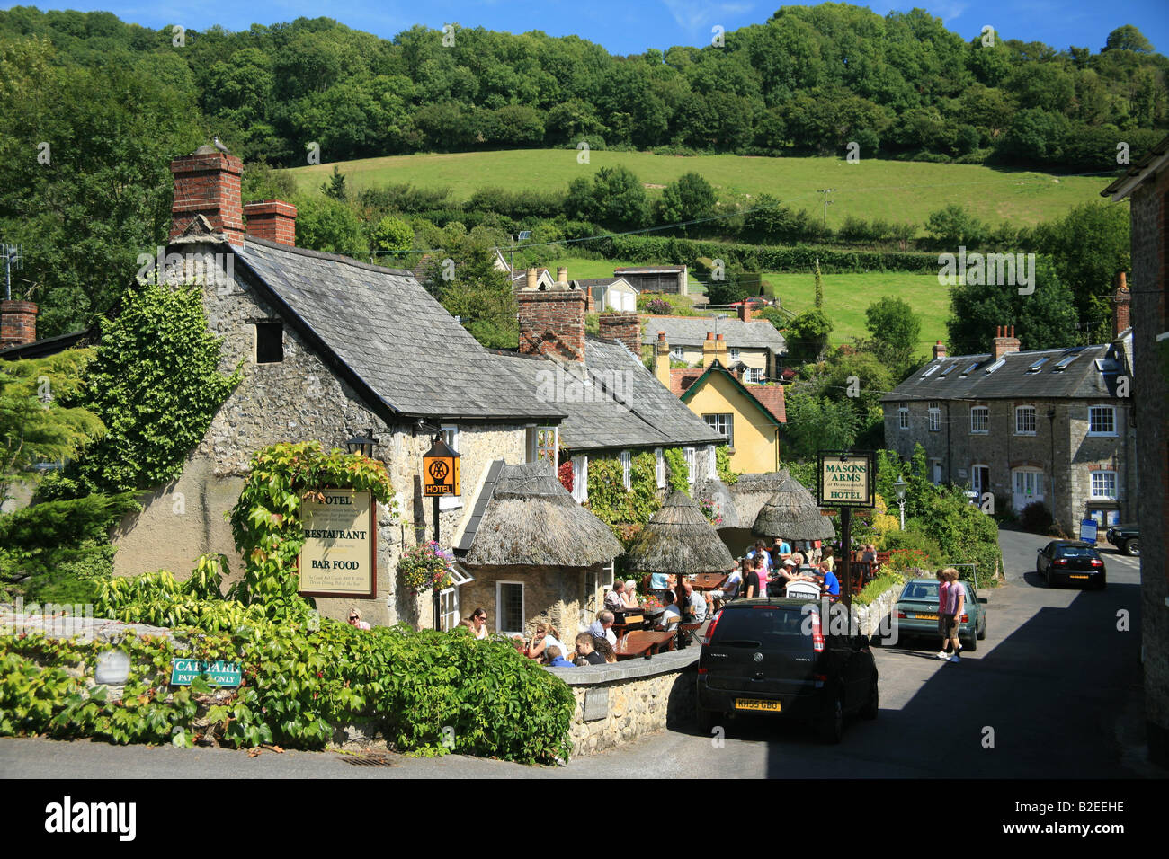 The Mason Arms Branscombe Devon England Stock Photo - Alamy