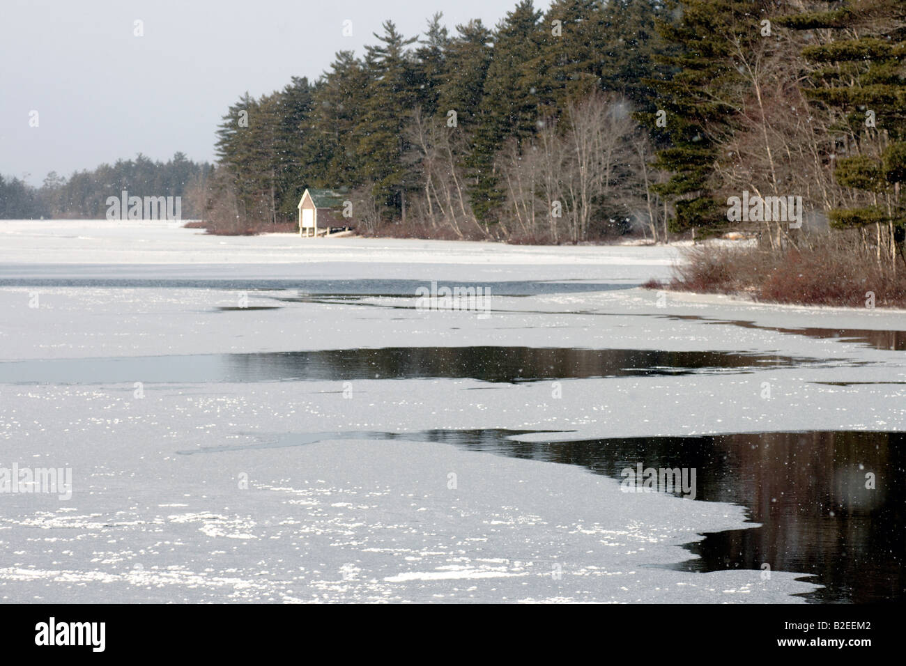 ponhook lake winter scene nova scotia canada Stock Photo - Alamy