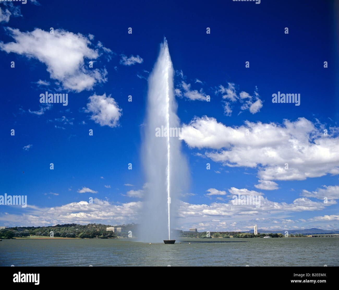 Captain Cook Fountain Lake Burley Griffin Canberra Australia Stock ...