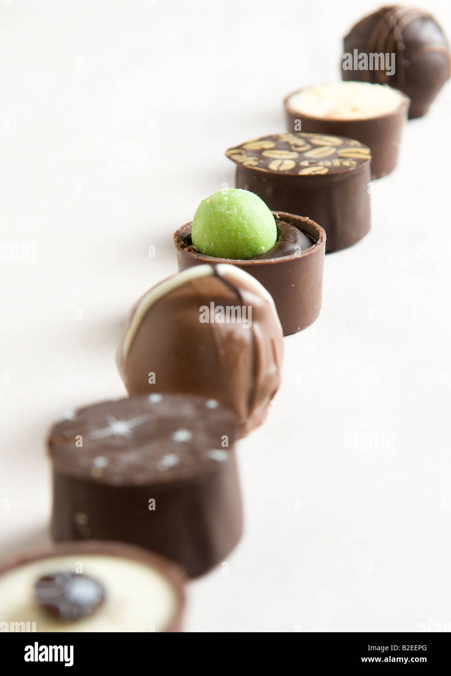Small group of chocolates in a silo image Stock Photo - Alamy