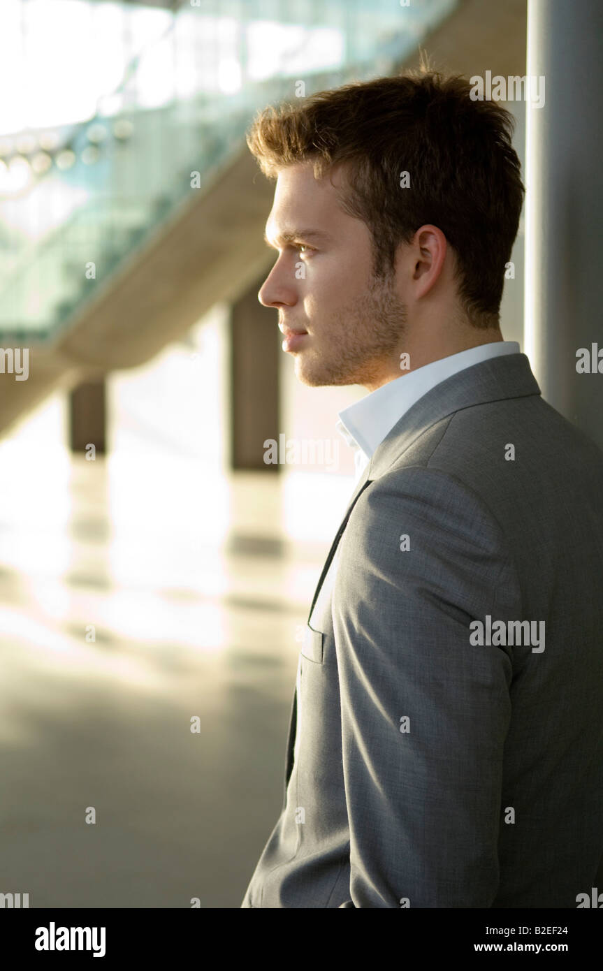 Side profile of a businessman Stock Photo - Alamy