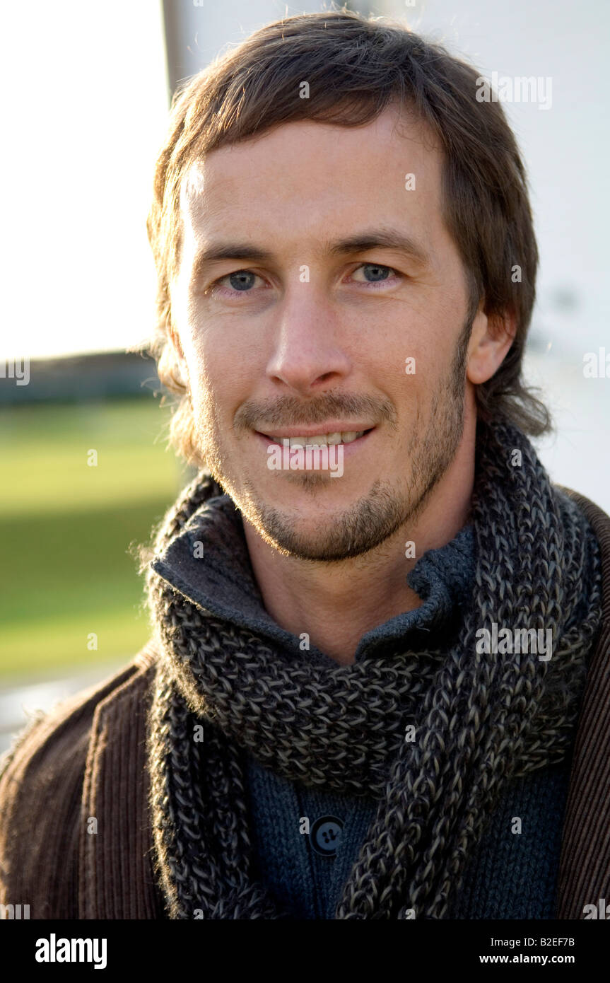 Portrait of a mid adult man smiling Stock Photo - Alamy