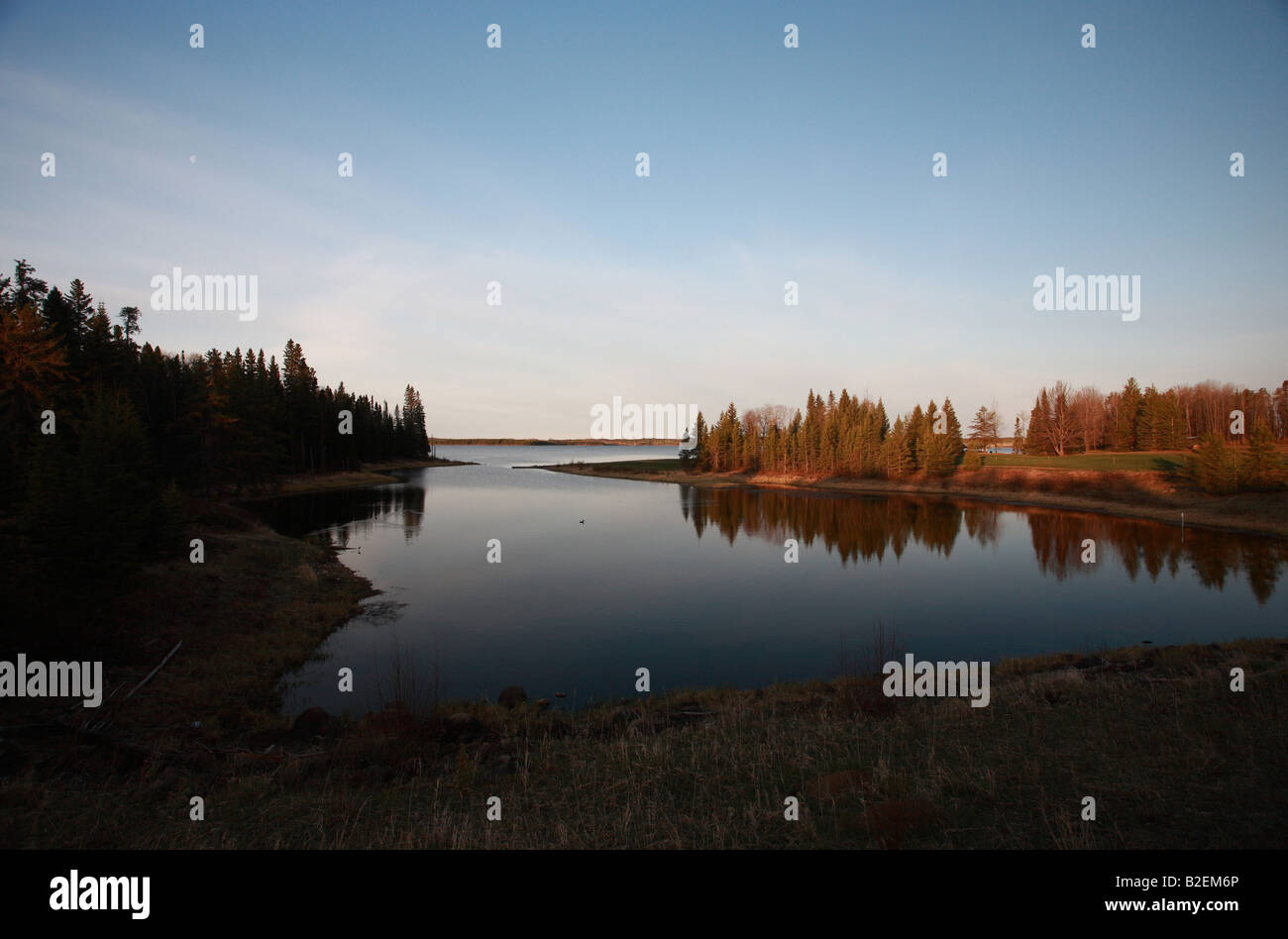 Calm cove on Lake Winnipeg Stock Photo - Alamy