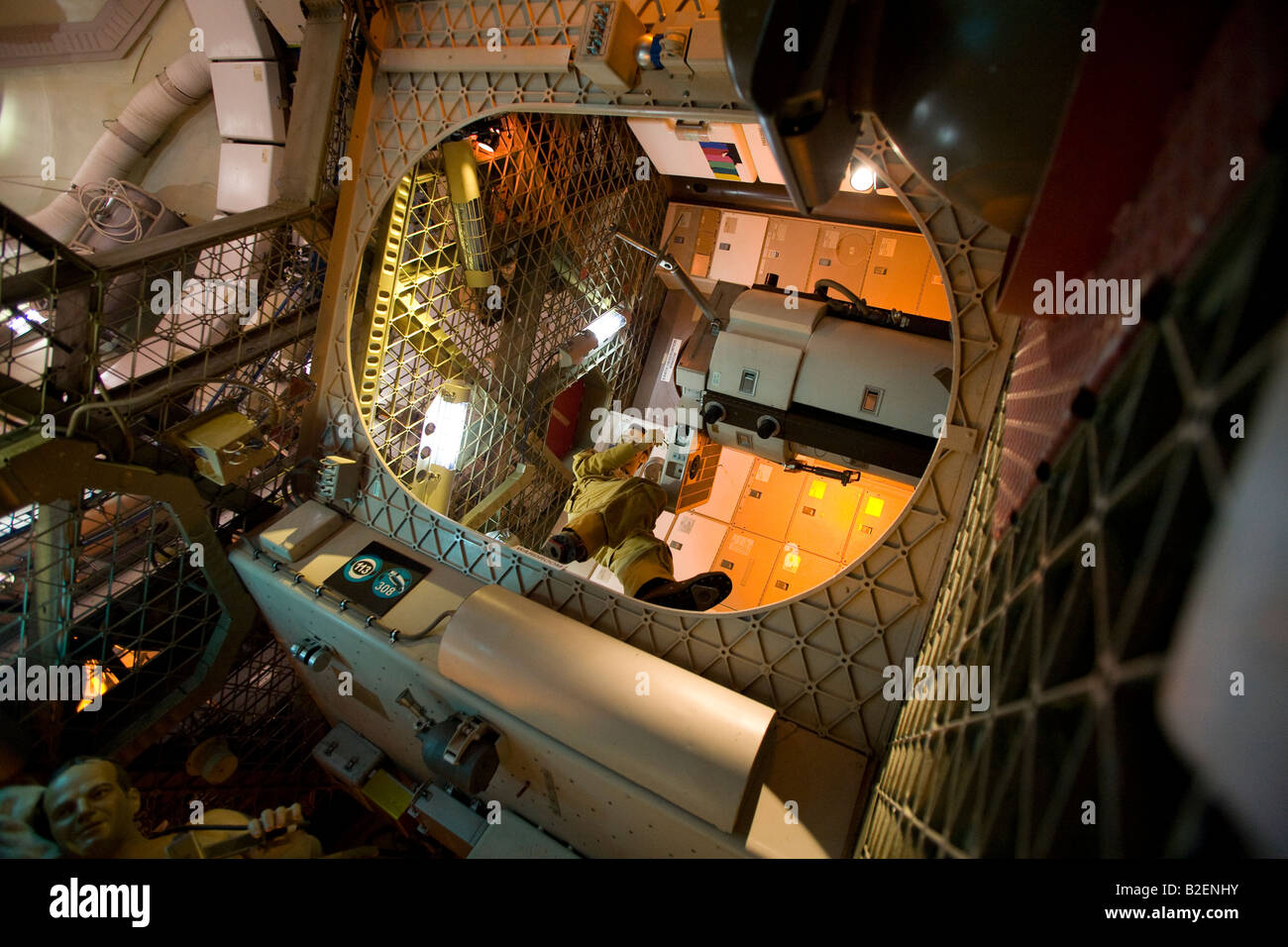 Exhibit of interior of space capsule,National Aeronautics Space ...
