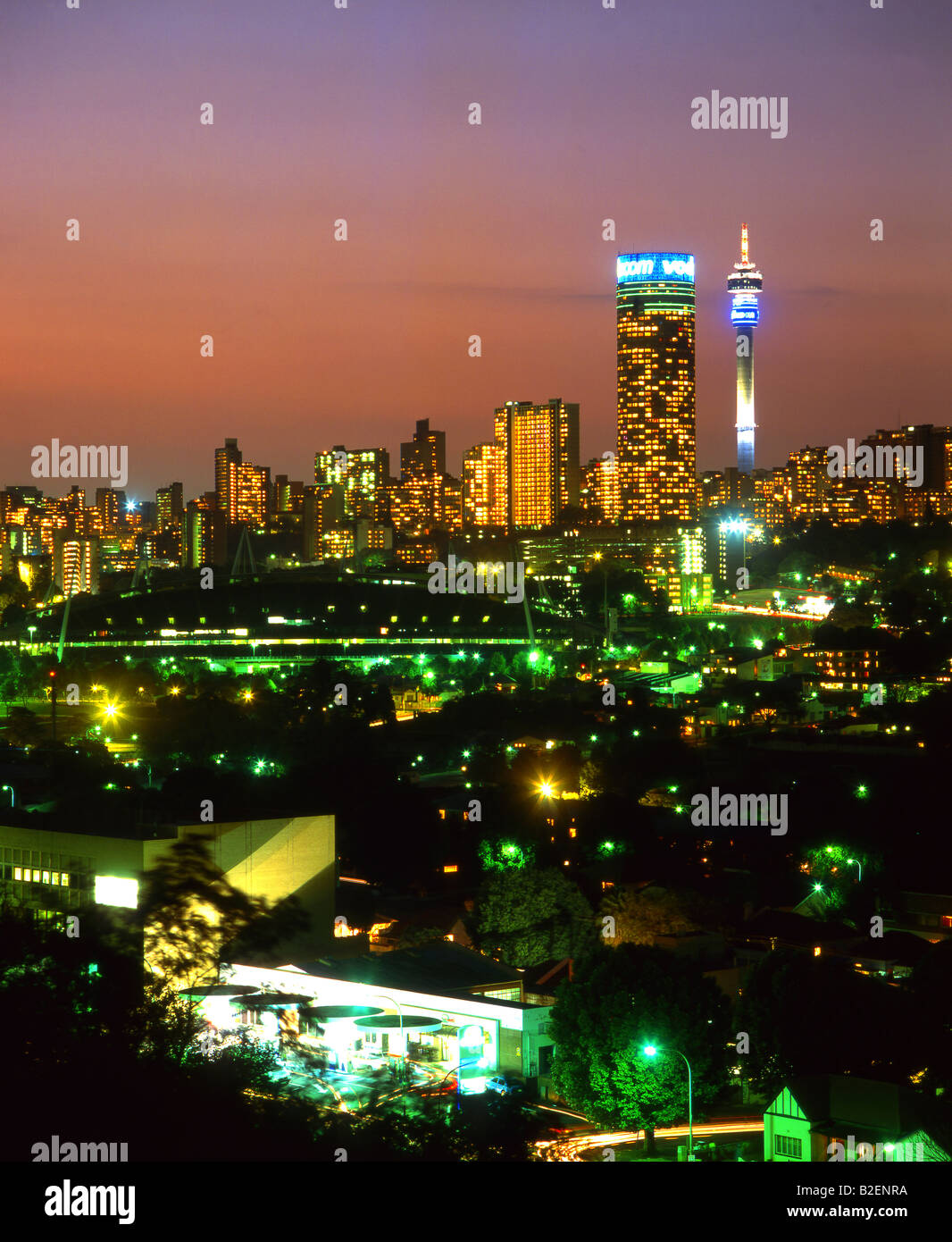 Hillbrow tower night hi-res stock photography and images - Alamy