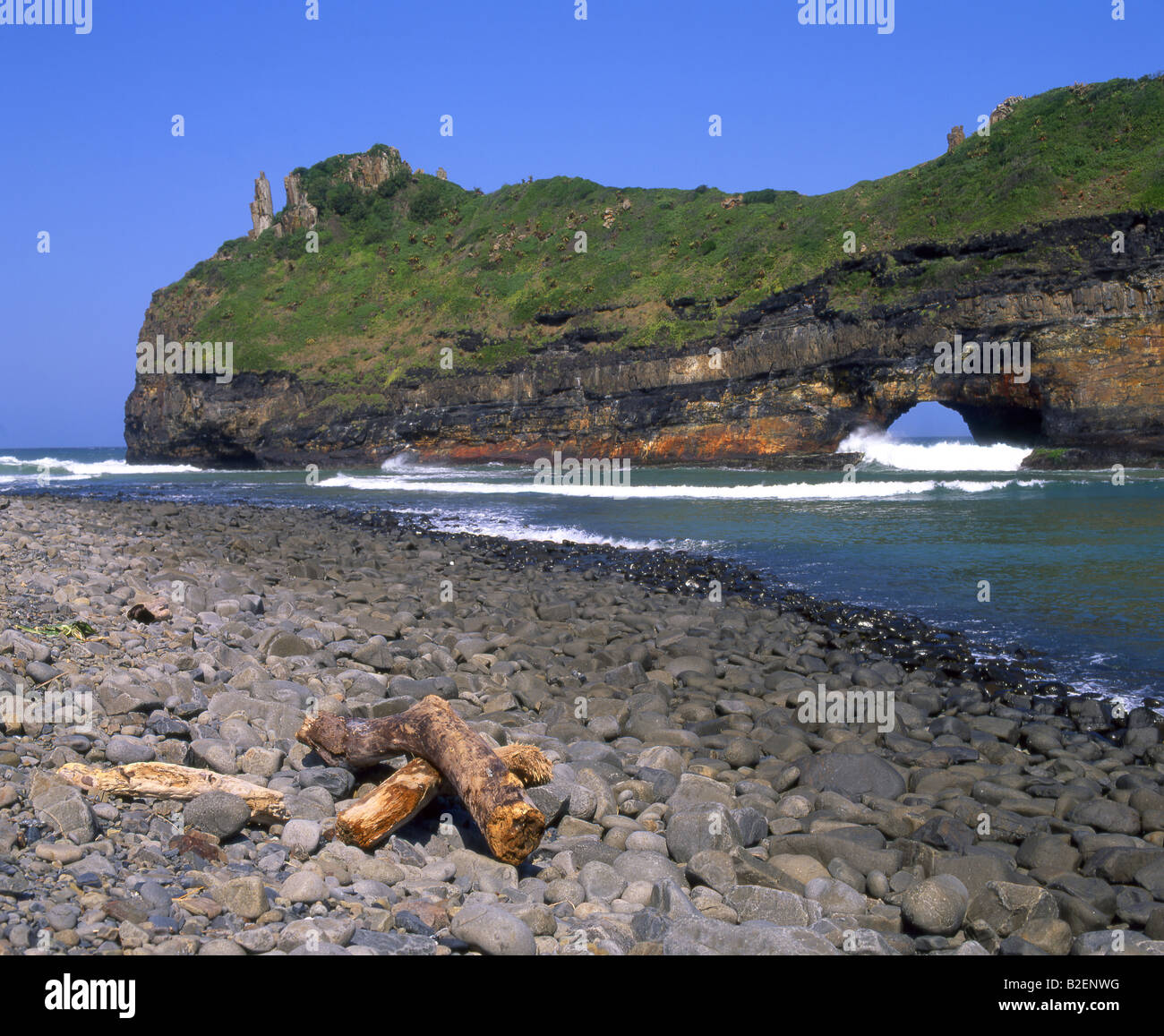 Rocky coastline at Hole in the Wall in the Transkei Stock Photo - Alamy