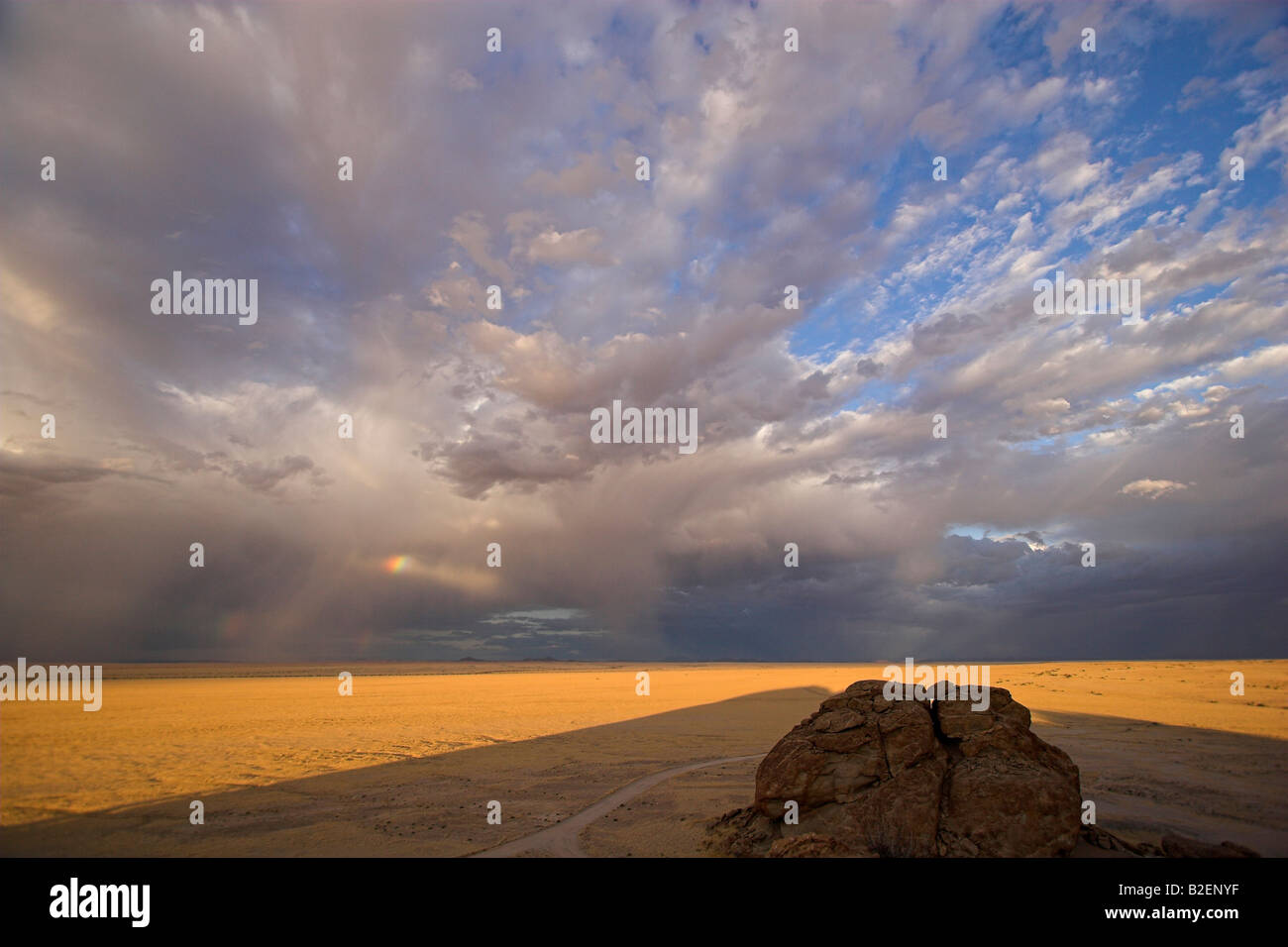 Desert landscape with approaching storm Stock Photo - Alamy