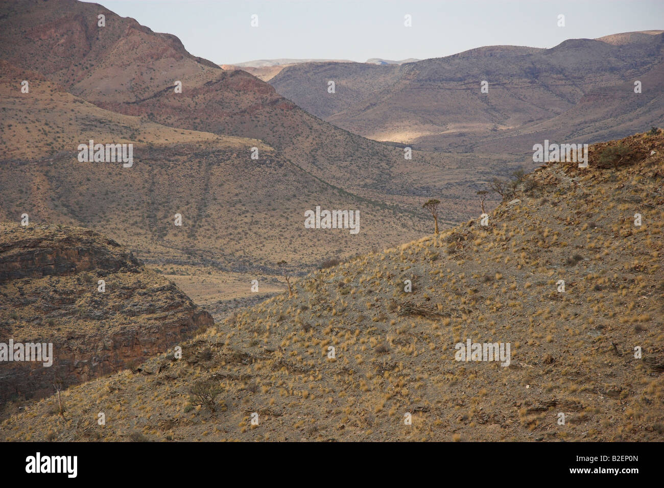 Landscape showing a vast expanse of undulating arid desert Stock Photo ...