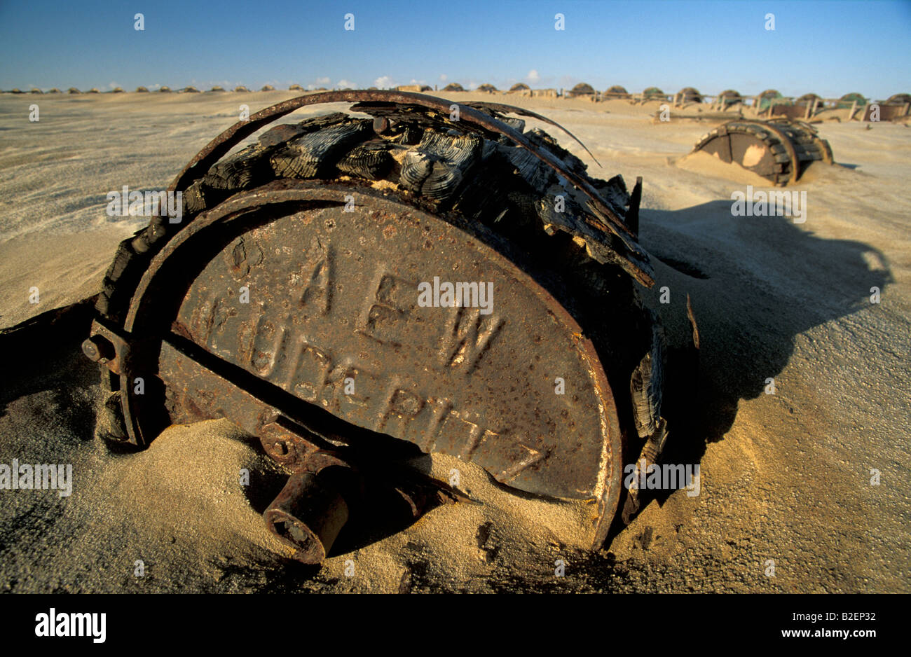 Namib desert relics of the mining days Stock Photo - Alamy