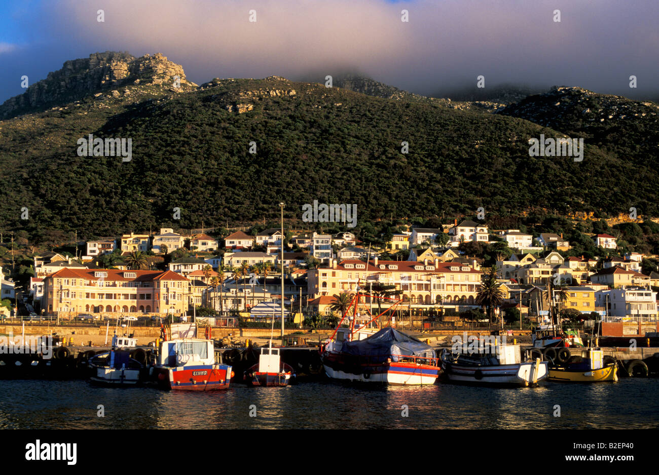 Kalk Bay seen from the Harbour Stock Photo - Alamy